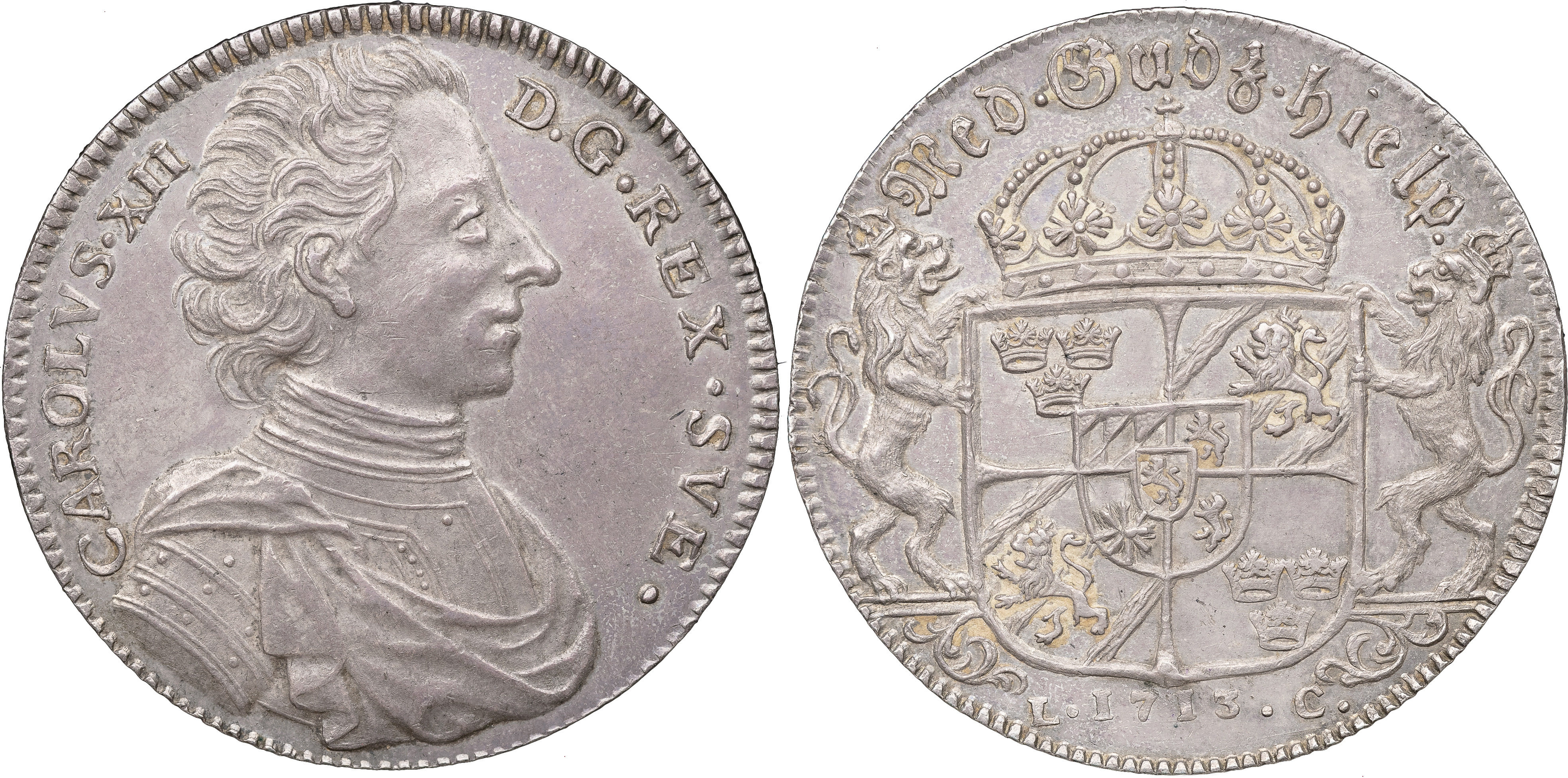 KARL XII (1697-1718). STOCKHOLM. Riksdaler 1713. | Auktion
