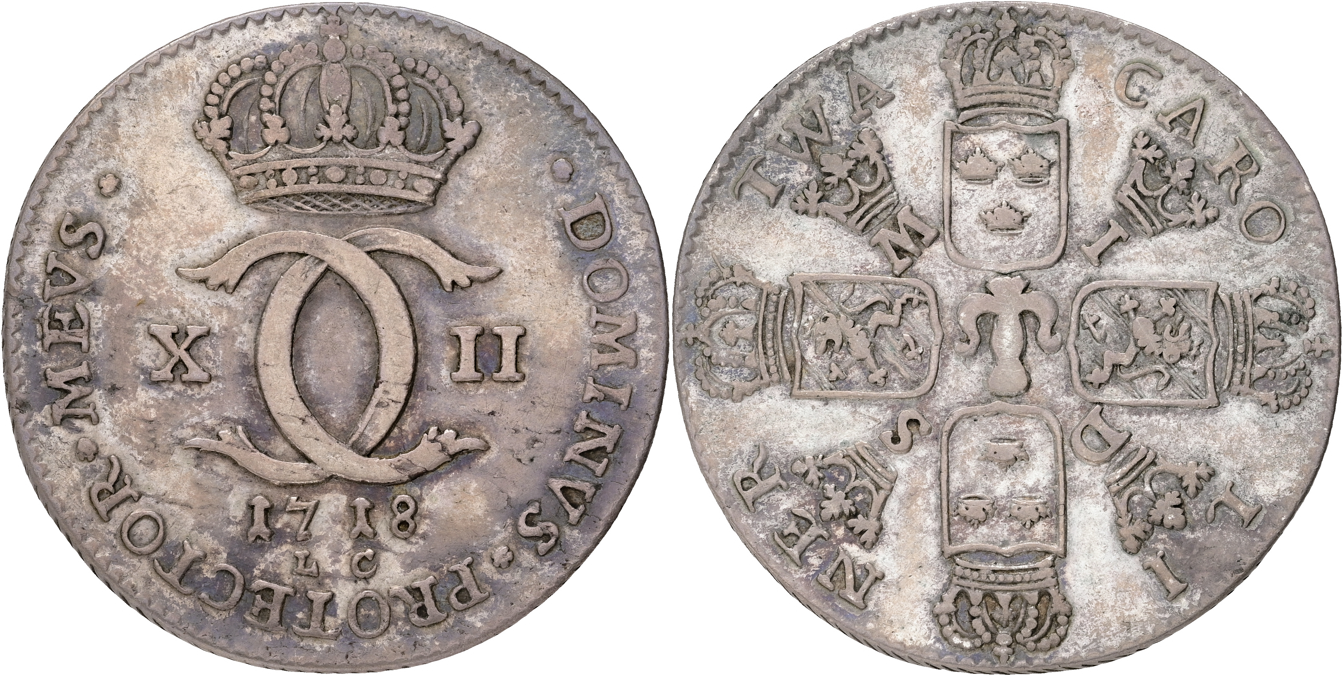 KARL XII (1697-1718). 2 caroliner 1718 | Auktion