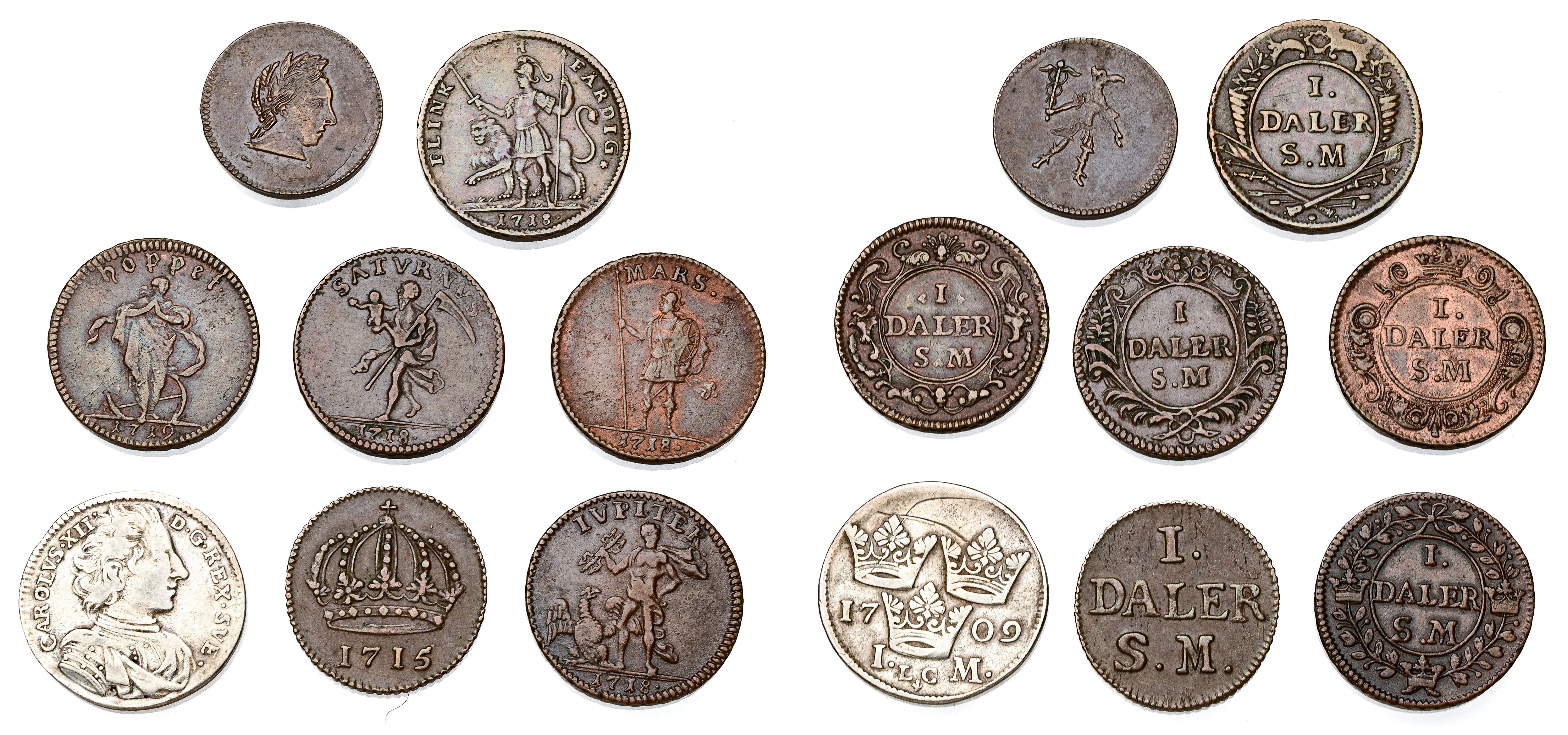 KARL XII (1697-1718). Lot of 8 | Auktion